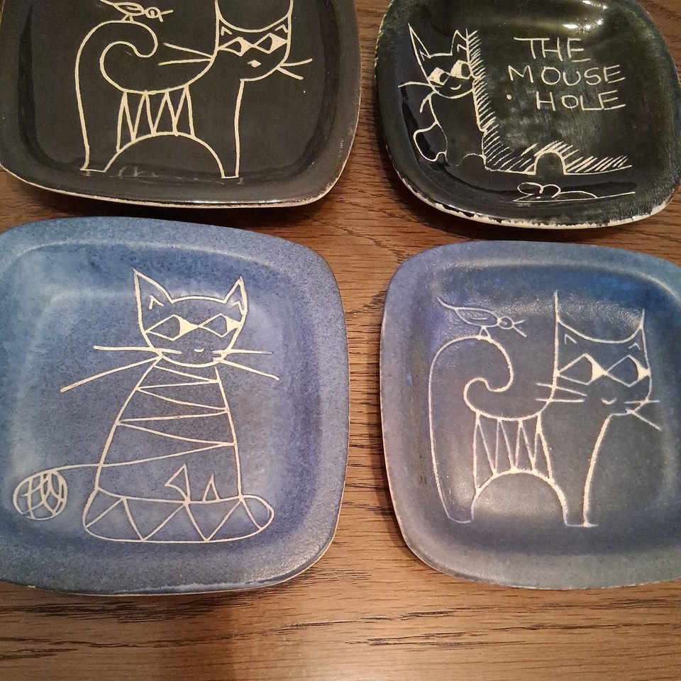 Vintage Square Studio Pottery dishes - Eric Leaper Cornwall | eBay UK