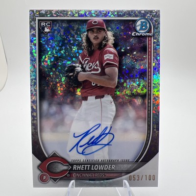 2025 Bowman Rhett Lowder Chrome Rookie Auto RC Mini-Diamond Refractor ...