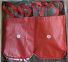 Lululemon Red Small Reusable Shopping Bags Set Of 2 - Gift Bag Tote ...