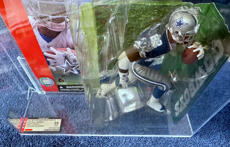 McFarlane NFL Series 1 Emmitt Smith Cowboys Clean Blue Variant | AFA ...