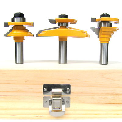 3pc 1/2" SH 12° Raised Panel /Backcutter & Classical R&S Router Bit Set ...