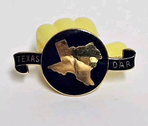 Vintage Texas DAR Daughters Of The American Revolution Gold Filled Pin ...