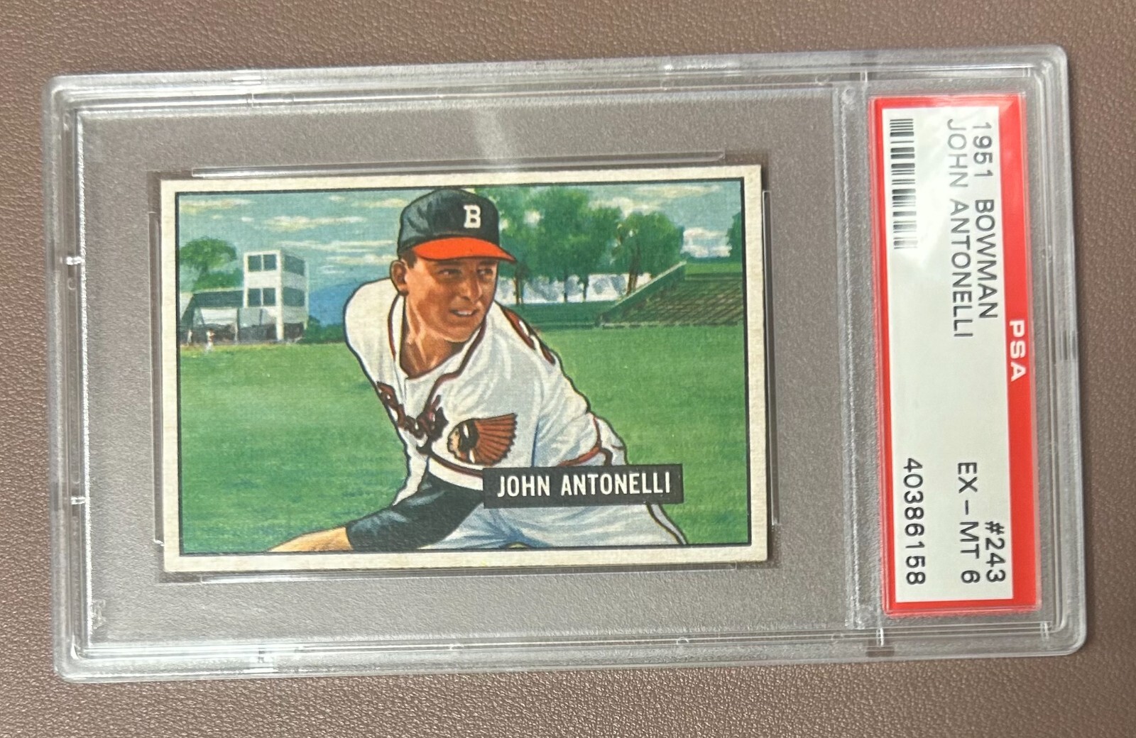 John Antonelli Bowman Baseball Card, Rare, Boston Braves, 1951,EX/MT, N ...