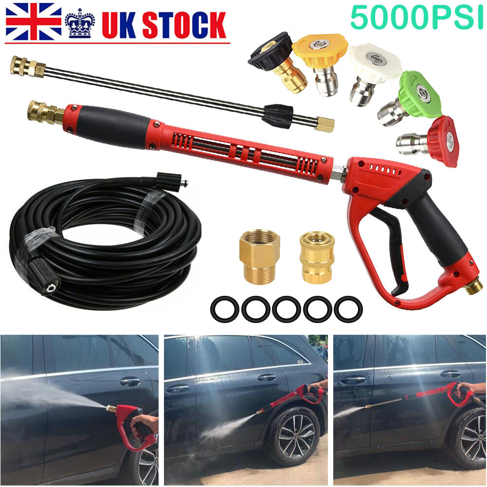 UK 5000PSI High Pressure Washer Spray Gun and Washing Hose Kit For Car ...