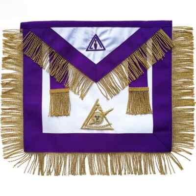 PAST ILLUSTRIOUS MASTER COUNCIL APRON - PURPLE WITH FRINGE TASSELS | eBay