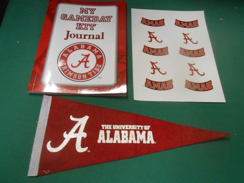 ALABAMA CRIMSON TIDE Game Day Kit Journal &Decals & Pennant | eBay