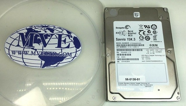 Seagate Savvio 300gb 15.3k SAS Server Hard Drive St9300653ss 9sw066-175 ...