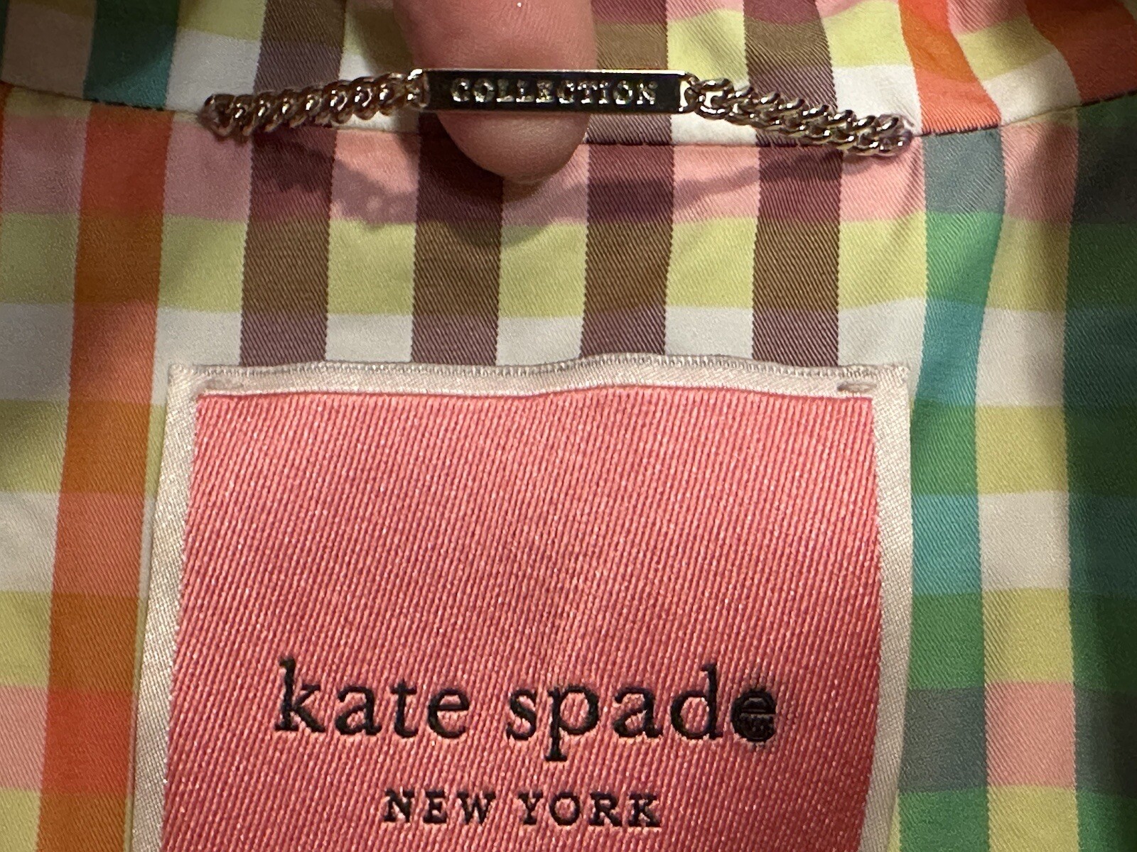 Kate Spade New York Pastel Rainbow Plaid Jacket | eBay