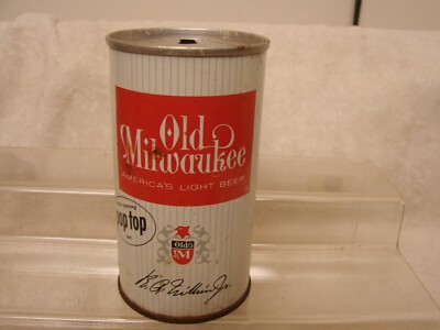 OLD MILWAUKEE 12 OZ. ZIP TAB BEER CAN POP TOP ON SIDE MILWAUKKE ...