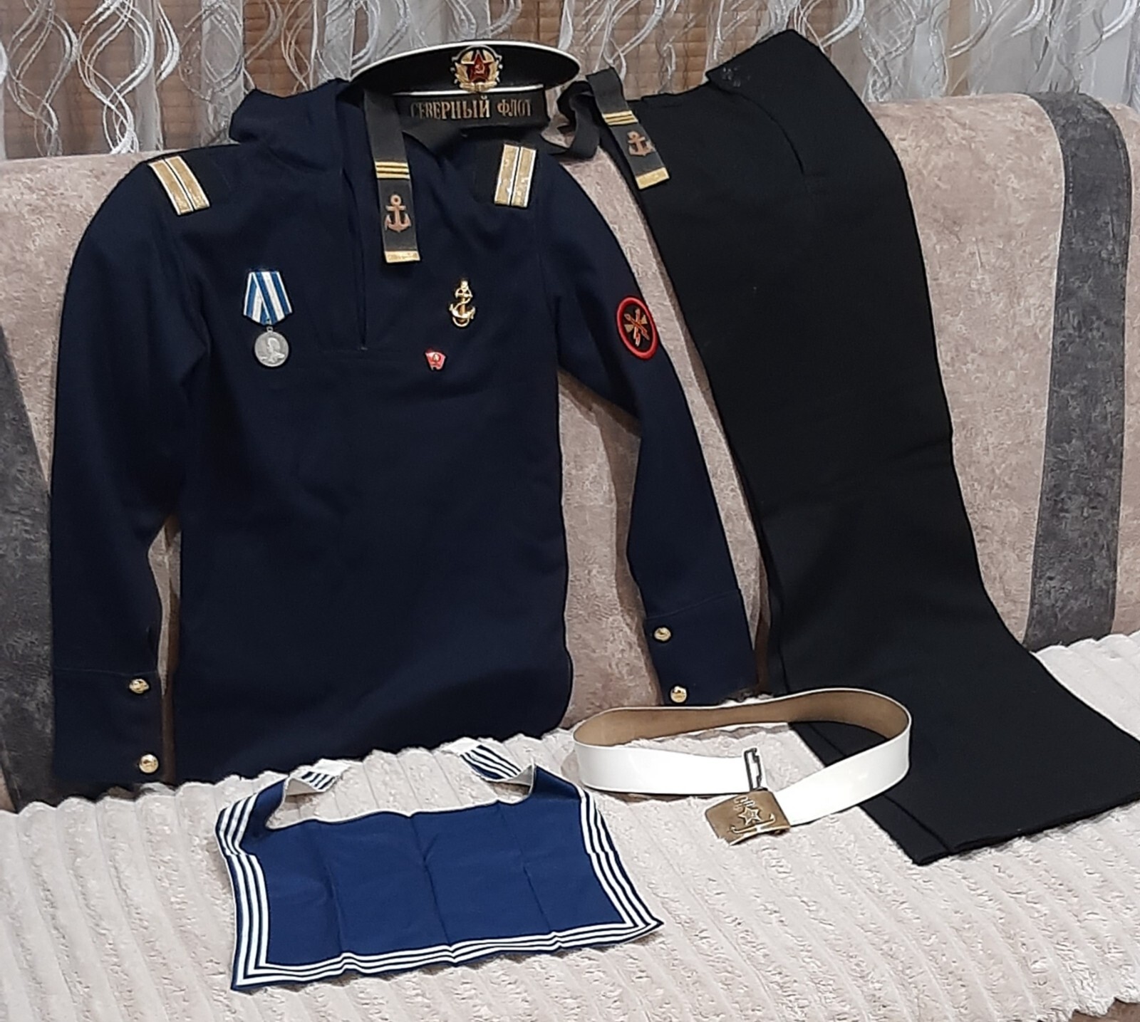 Soviet Vintage Military Uniform Sailor Army USSR.Northern Fleet ...
