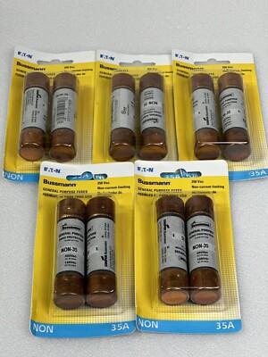 Bussman BP/NON-35 35 Amp Fast Acting Cartridge Fuse (10 Fuses) | eBay