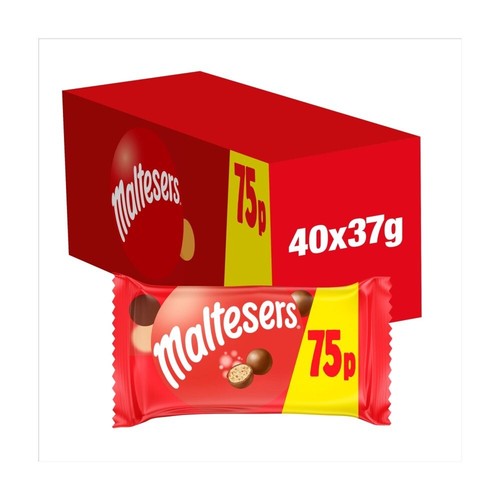 Maltesers Standard Bag, 37 g - Pack of 40 Chocolate Price Marked 75p ...