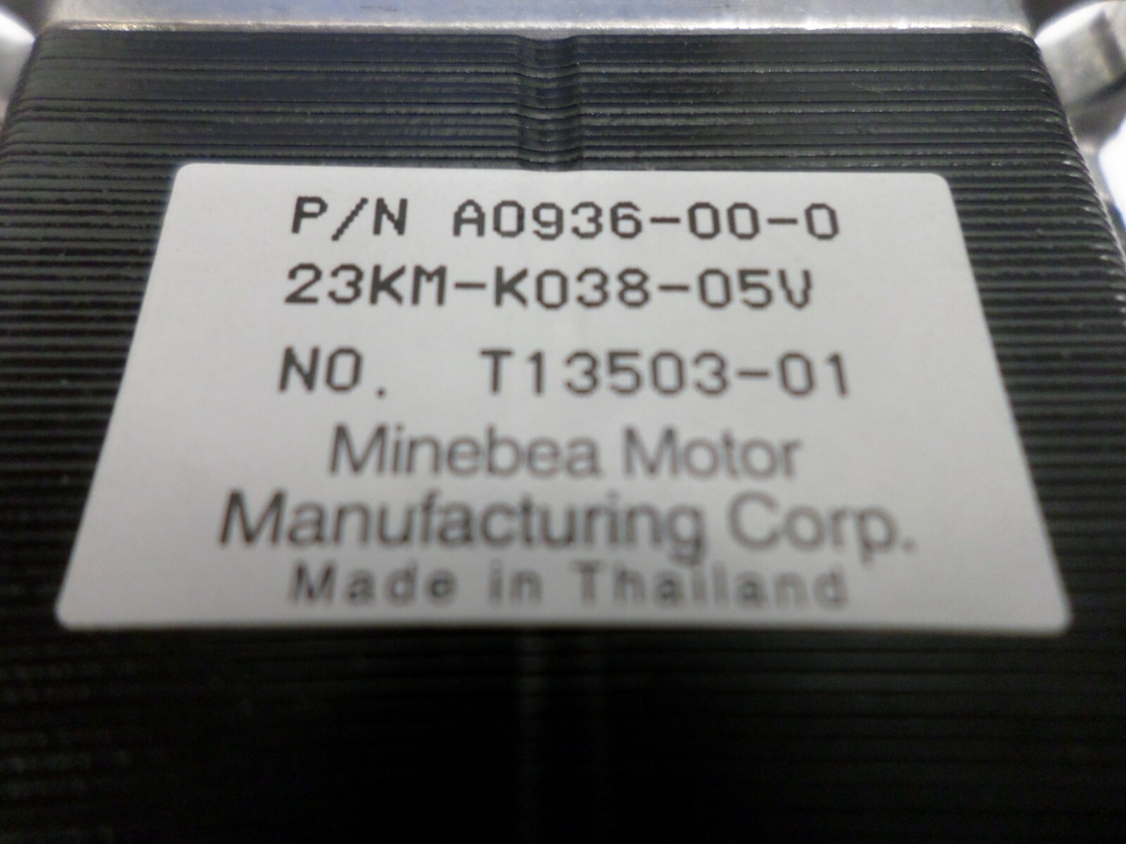 MINEBEA CO. LTD. STEPPER MOTOR A0936-00-0 23KM-K038-05V for sale online ...