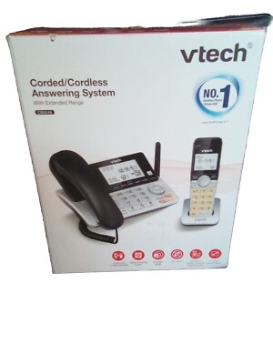 VTech CS5249 Corded/Cordless Answering System with Extended Range ...