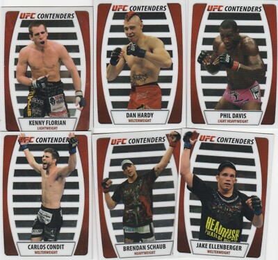 2011 Topps UFC Title Shot UFC Contenders LOT OF 6 FLORIAN HARDY CONDIT ...