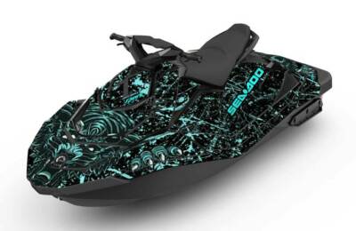 SEADOO SPARK trixx GRAPHIC KIT wraps 2up + 3up Jet Ski SEA DOO vinyl ...