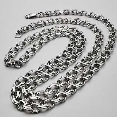 Vintage 925 Sterling Silver 26" Double Cable Chain Necklace 31.92g ...