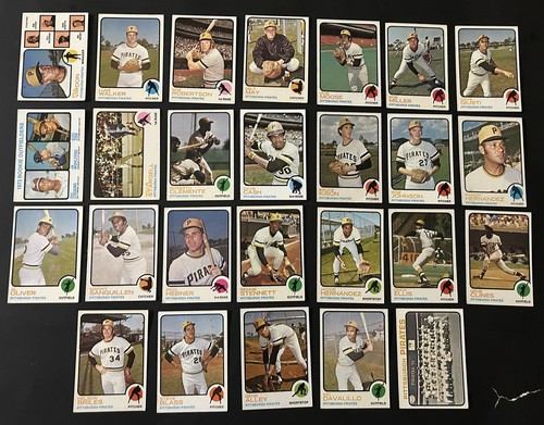1973 Topps PITTSBURGH PIRATES Complete TEAM Set STARGELL Zisk ROBERTO ...