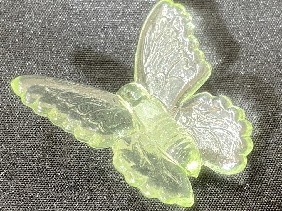 Green Vaseline glass butterfly insect monarch glow moth animal uranium ...