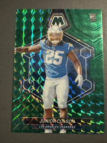 Junior Colson 2024 Panini Mosaic Green Prizm Rookie RC #361 LOS ANGELES ...