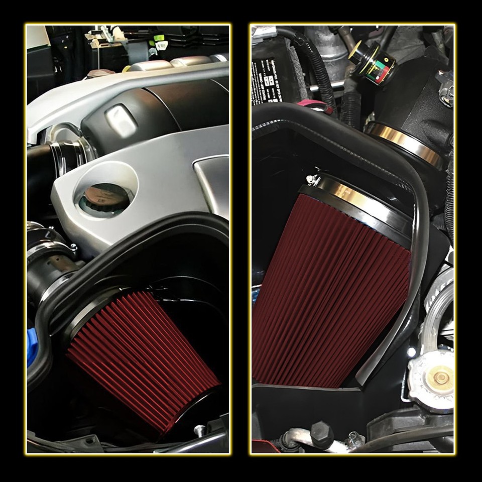 inch 4" Truck Inlet Air DryFlow Filter Clamp-On Round Cone Air Intake ...