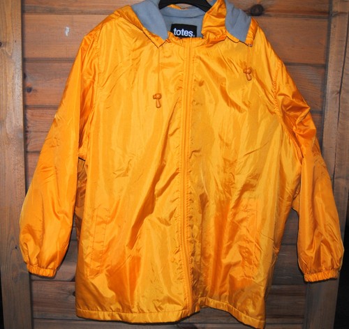 Totes Yellow Hoodie Rain Slicker w/ Fleece Lining- Full Zip- Size 4X | eBay