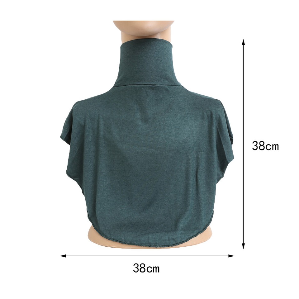 Islamic Neck Cover Fake Collar Women Muslim Full Cover Turtleneck Half ...