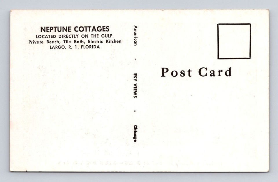 Indian Rocks FL-Florida, Neptune Cottages, Advertising, Vintage ...