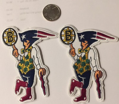 (2) BOSTON Pride-Patriots -Bruins Red Sox-Celtics embroidered iron on ...