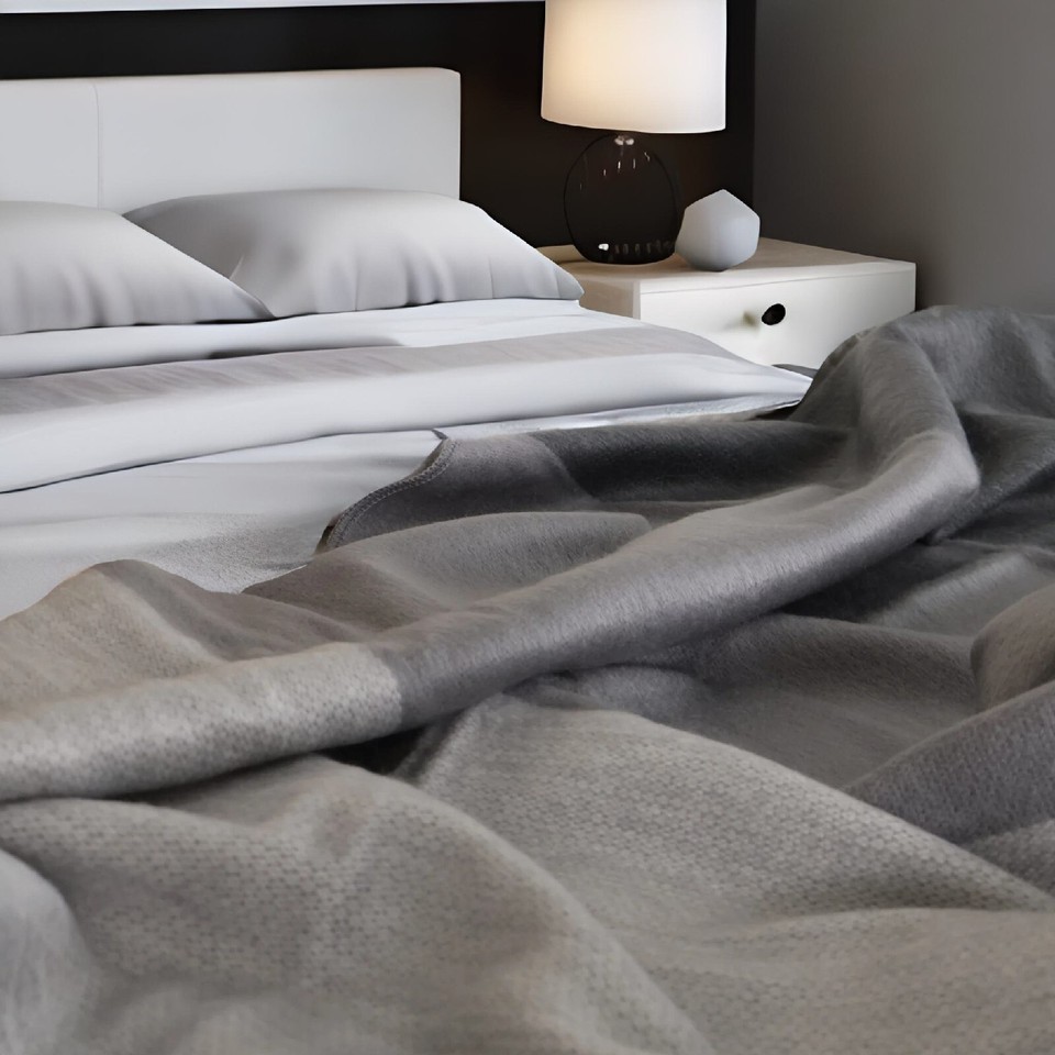 Super Soft Gray & Black | Alpaca Wool Blanket Queen Size | eBay