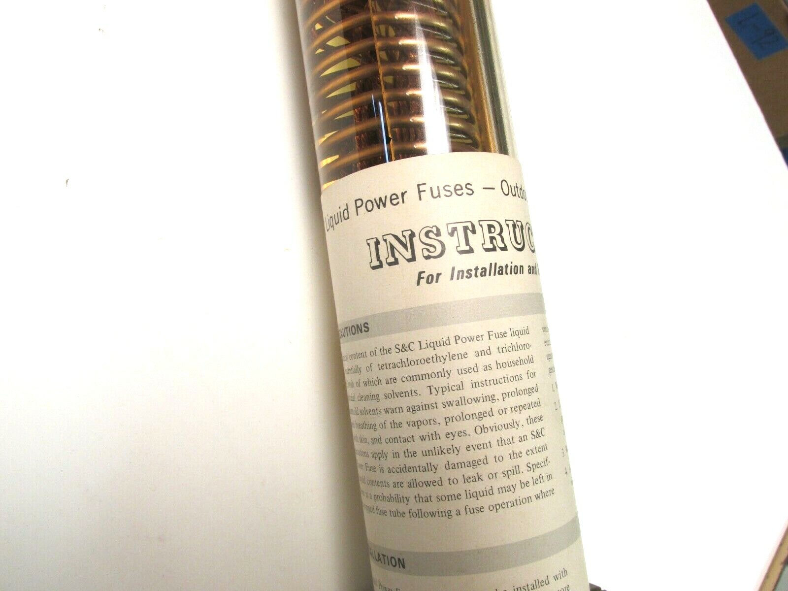 NEW ... S&C Liquid Power Outdoor Fuse 34.5 KV, 250E Cat# 16624 .. YF ...