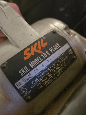 Vintage SKIL Model 100 Type 4 Power Plane 7.5 Amps Surfboard Shaper Un ...