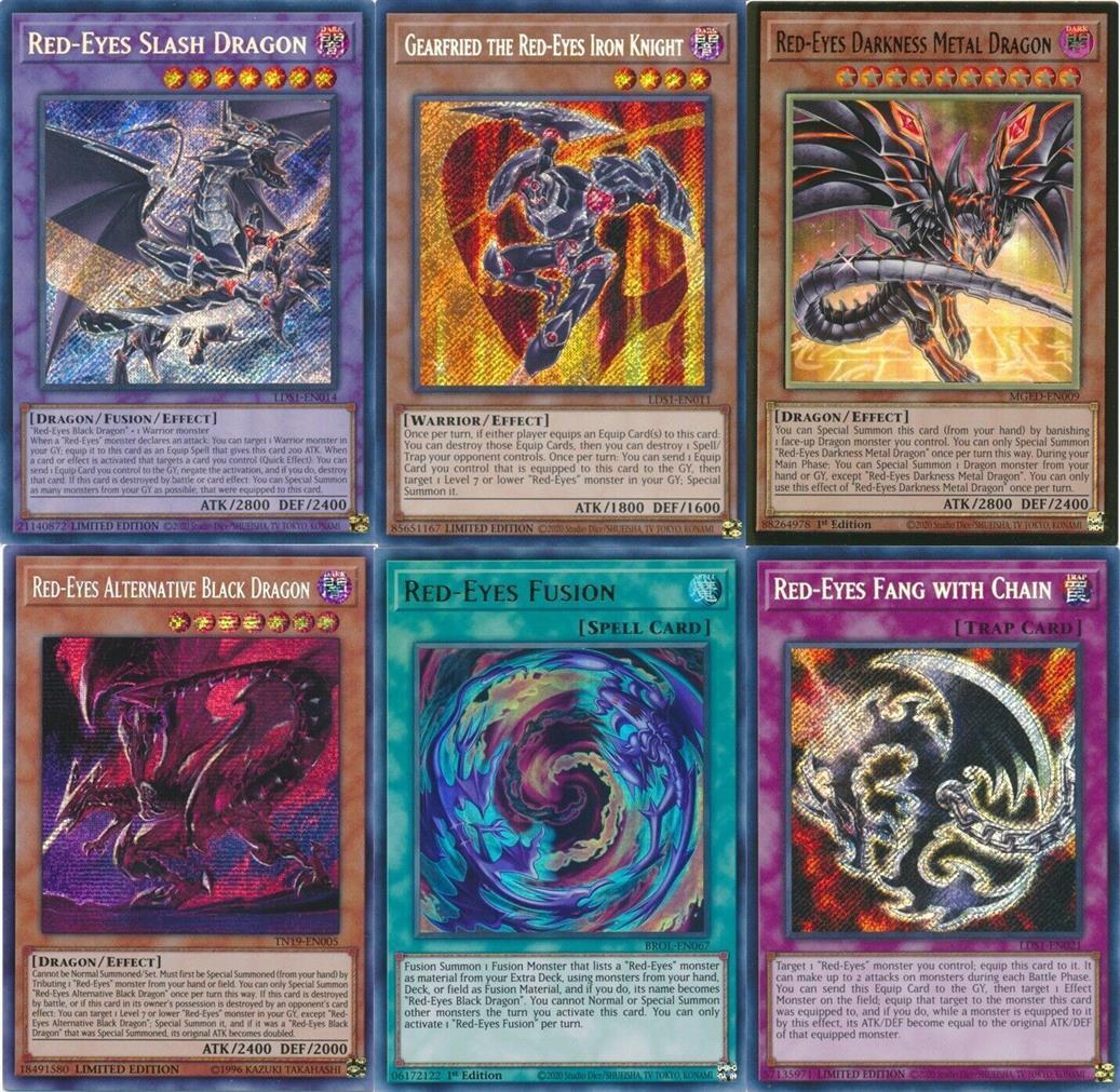 YuGiOH Complete Red-Eyes Black Dragon Tournament Deck Slash Dragon ...