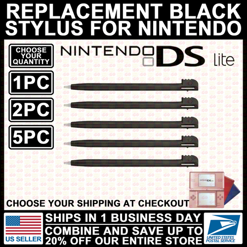 Stylus For Nintendo DS Lite Black Plastic Pen Replacement "DS Lite ...