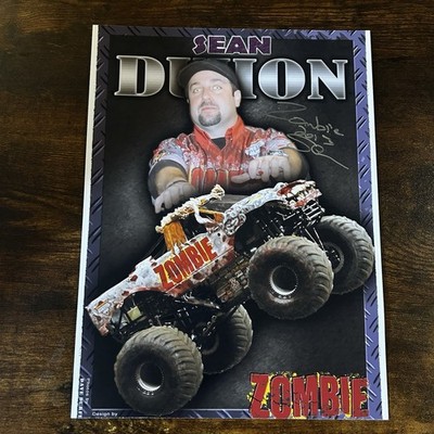 Signed Zombie Monster Truck Photo Card-Sean Duhon-Monster Jam 2013 ...