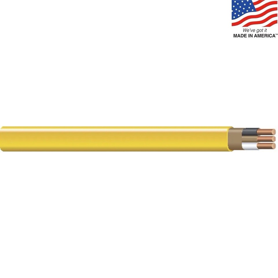 250 ft. 12/2 Solid Romex SIMpull CU NM-B W/G Wire, Yellow - New | eBay