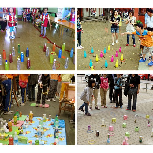 10× Toss Rings Circle Hoopla Game Fun Throw to Hook Kids Child W5Y4 ...