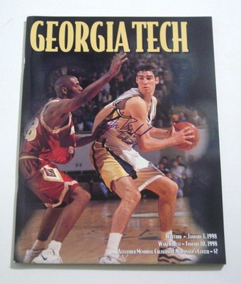 JON BABUL Signed/Autographed 1998 Georgia Tech Basketball Program w/COA ...