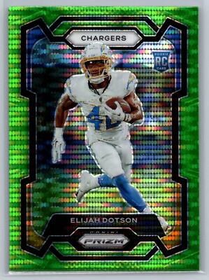 2023 panini prizm football elijah dotson neon green pulsar prizm rc ...
