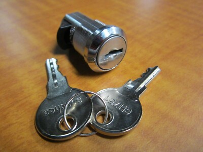 (LOT OF 2) Keyed Push to Close Chrome Latch, 2 Keys, Height 1-1/4 ...