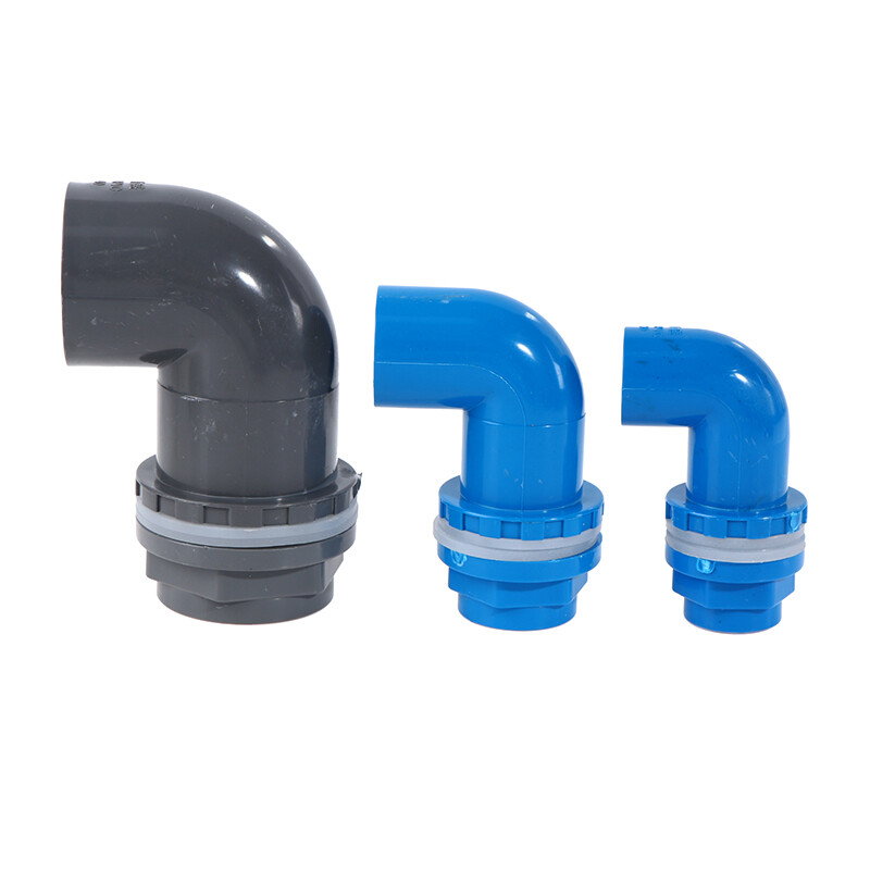 I.D 20 to 50mm L Type PVC Pipe Connectors Fish Tank Drain Joints ...