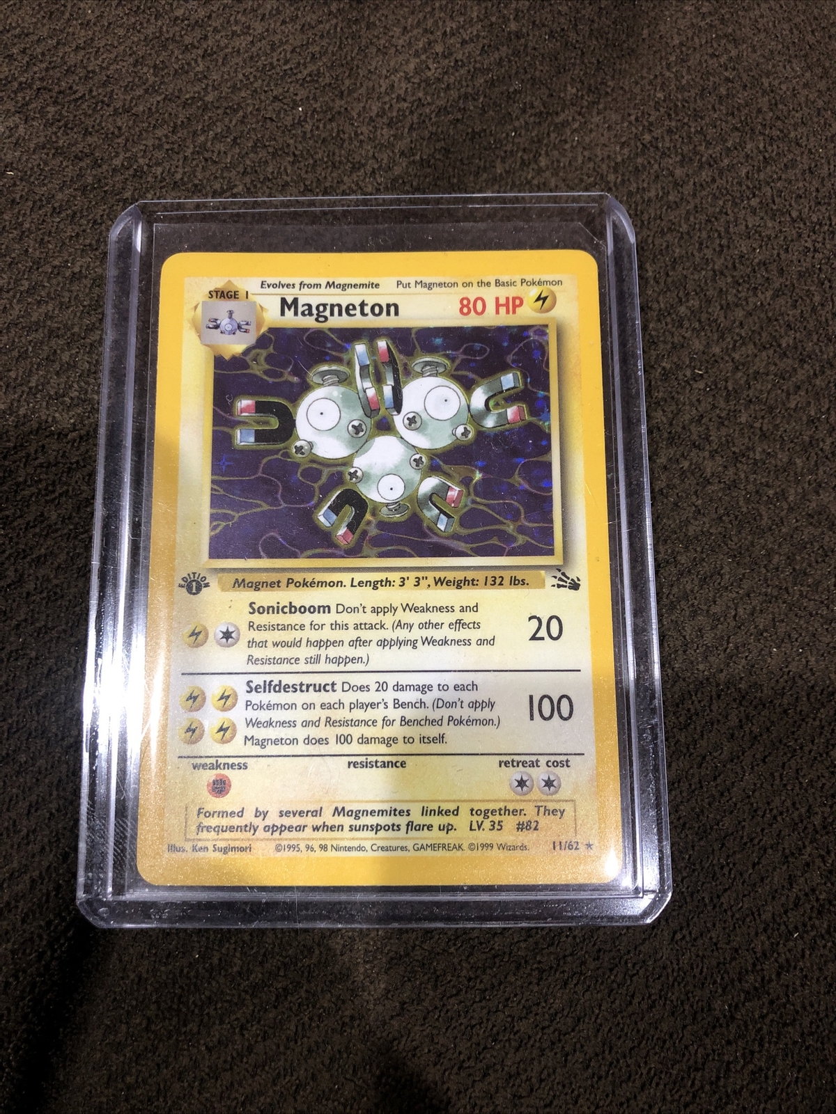 Magneton 1st Edition Holo Fossil Set - 🔥Rare Pokemon Card Great Shape ...