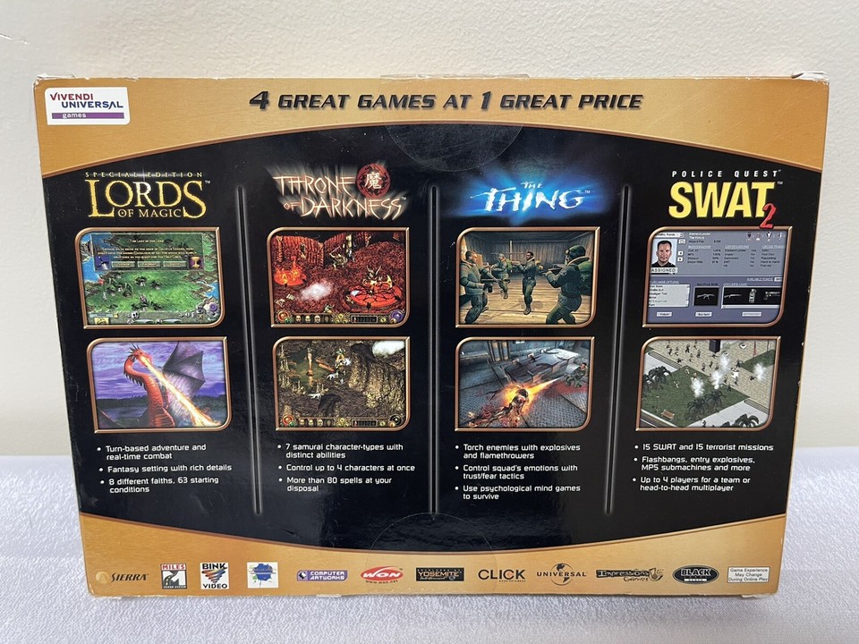 Gamers Pack big box 4 PC Games 2001 Sierra Entertainment NEW SEALED ...