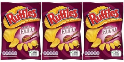 Ruffles 3 X 150 gr Potato Chips SPANISH SERRANO HAM TASTE | eBay