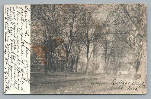 Tabor College Iowa RPPC Antique UDB Snapshot Photo Postcard Fremont ...