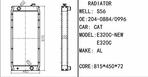 3 TREES 204-0996 2040996 RADIATOR,WATER TANK FITS CATERPILLAR CAT E320C ...