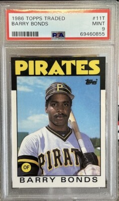 1986 Topps Traded Barry Bonds RC #11T PSA 9 “MINT” Pittsburgh Pirates ...