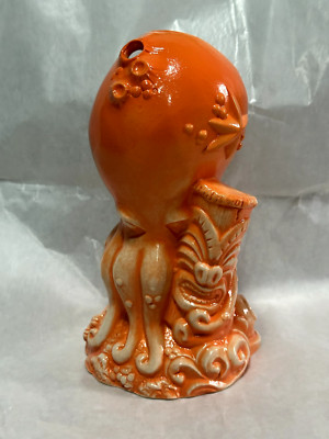 2015 Tiki Caliente 7 Underwater Ohana Super Rare Tiki Mug Orange Glaze ...