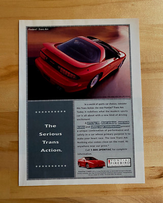 1995 Print Ad Pontiac Firebird Trans Am | eBay