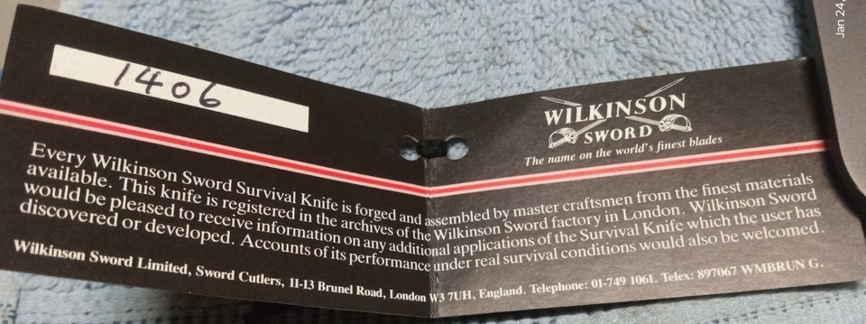 Wilkinson Sword The Survival Knife Polished #1406 1986 NIB | eBay